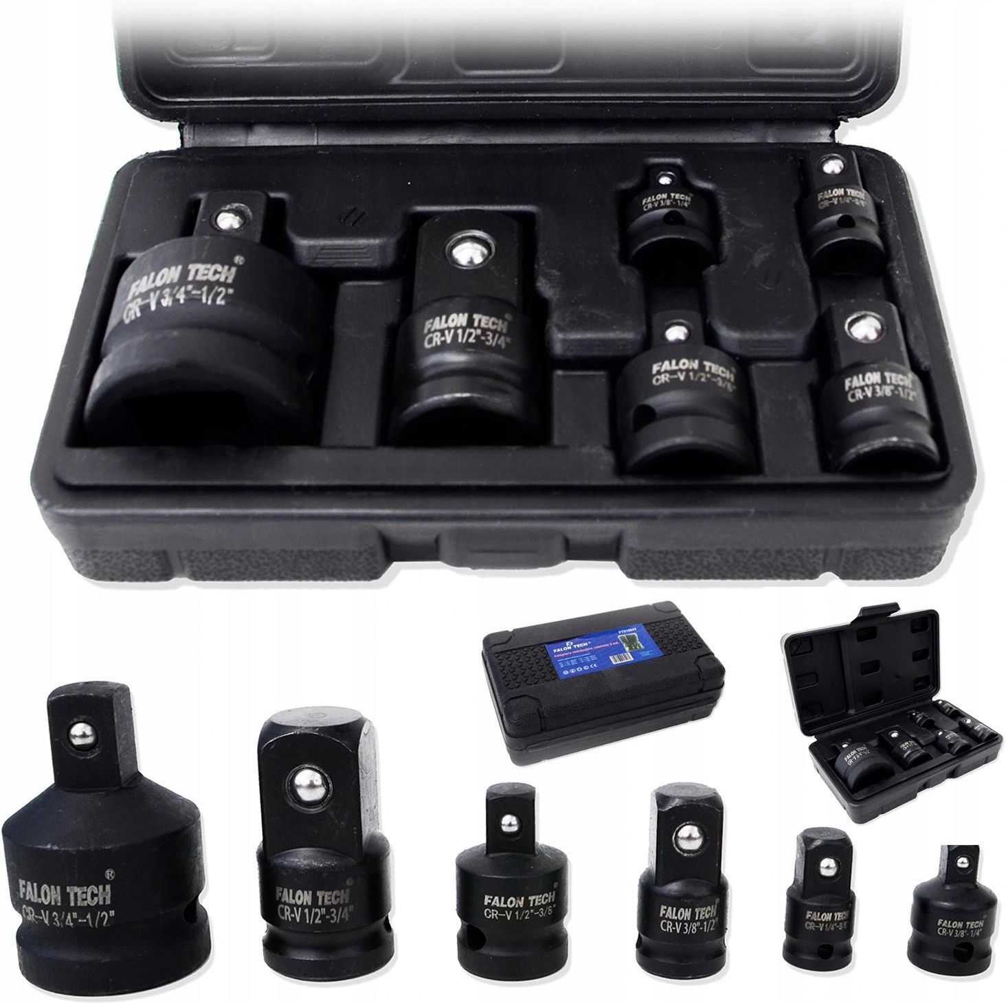 Falon-Tech Redukcje Adaptery Redukcyjne 1/2 1/4 3/8 3/4 6szt. FT015043OD - Opinie i ceny na Ceneo.pl