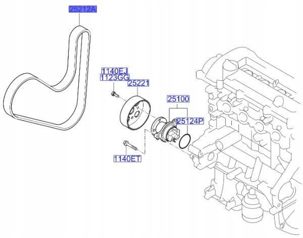 Hyundai Oe Pasek Kli Kona 1.0 Turbo 2521203050 - Opinie i ceny na Ceneo.pl