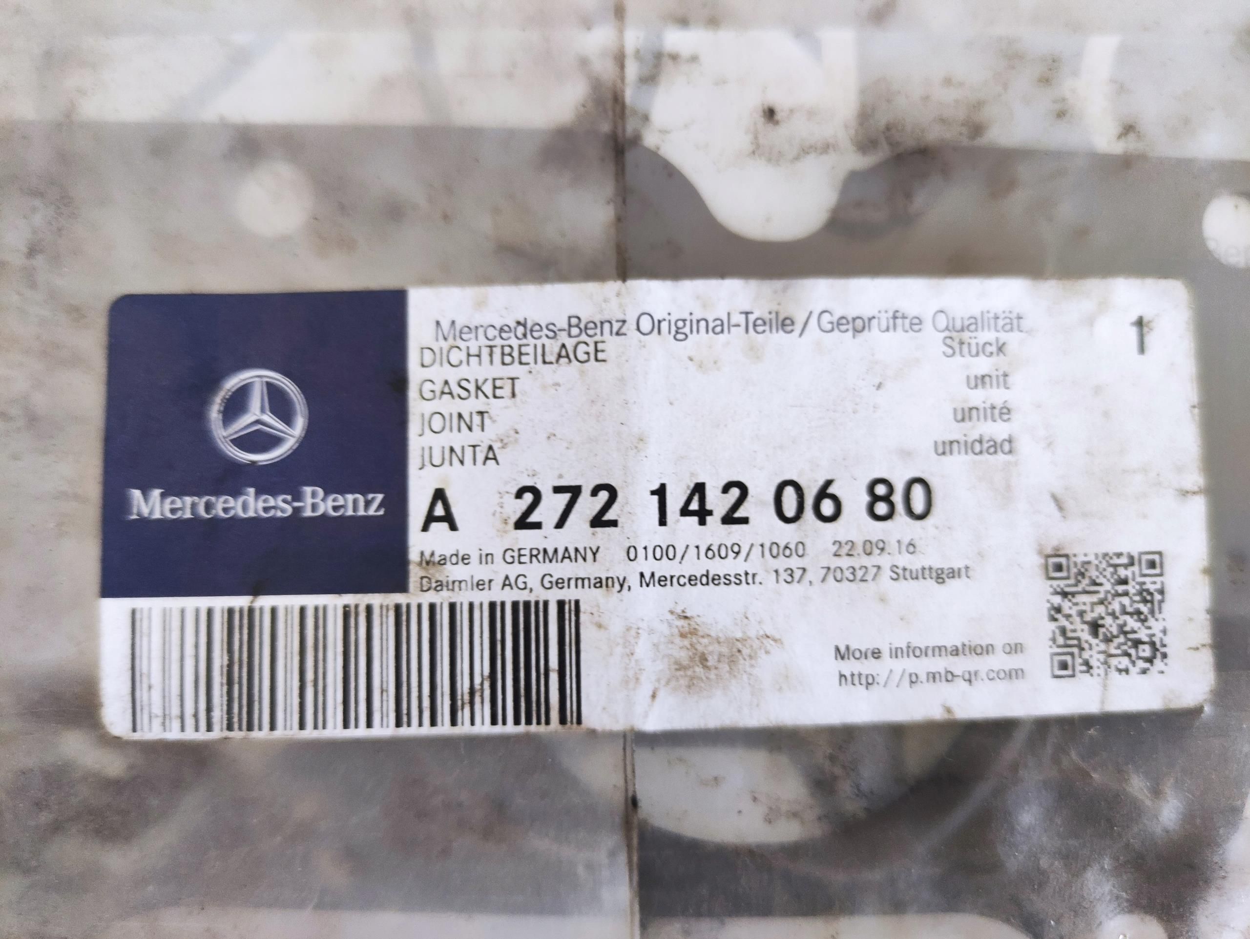 MercedesBenz Oe Uszczelka Kolektora Wydechowego Mercedes Oryginał A 272 ...