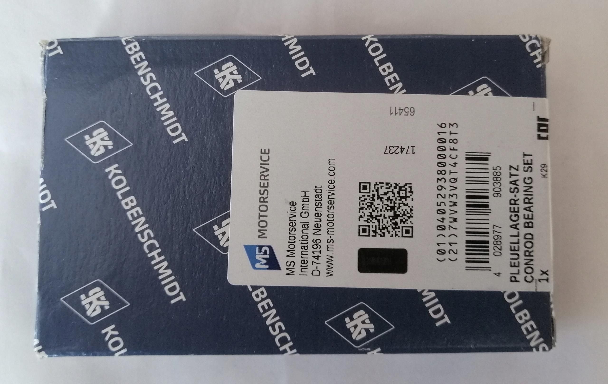 Kolbenschmidt Bmw 2.0D N47 Panewki Korbowodowe Plus 0.25 S1 1 Szlif 77950610 N47D20A N47D20C ...