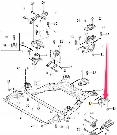 Zawieszenie silnika Volvo Oe Wzmocnienie Lewe Kołyski 31391780 - Opinie ...