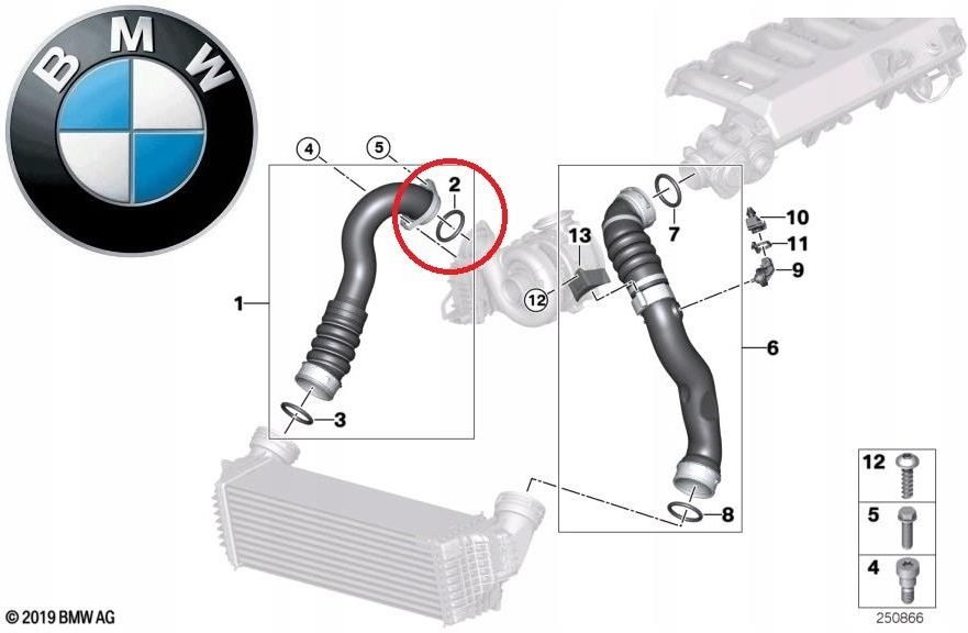Turbosprężarka Bmw Oe Uszczelniacz Turbiny E46 E60 E90 X3 X5 ...