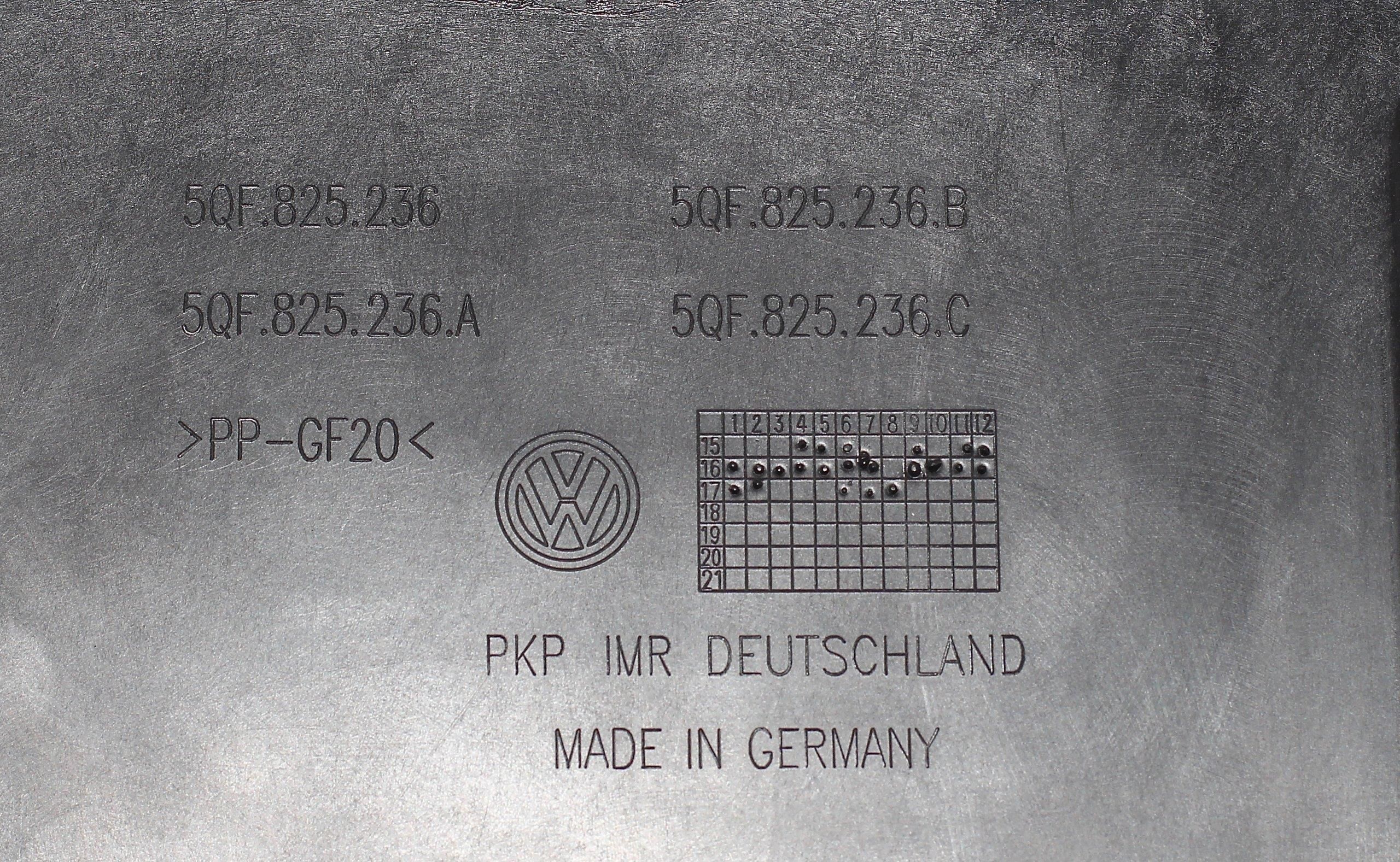 Volkswagen Oe Vw Tiguan Ii Osłona Płyta Pod Silnik 5Qf825236Abc ...