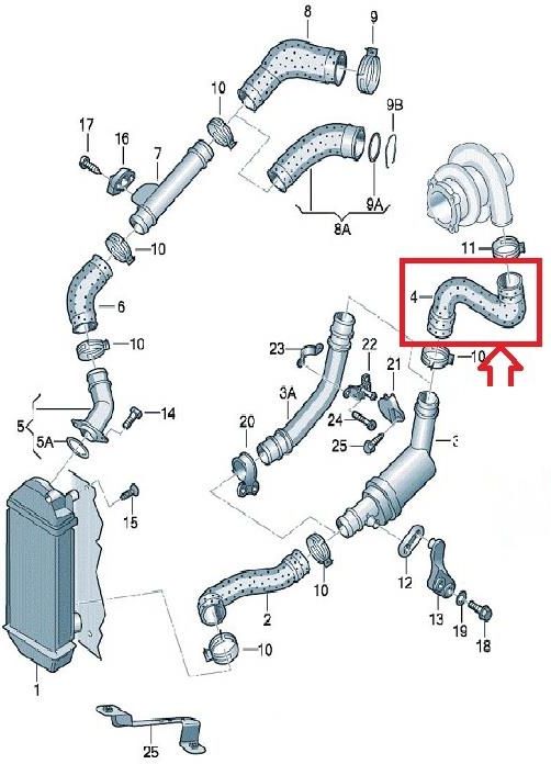 Turborury Przewód Turbo Intercoolera Vw Polo 6Q0145828A 2506700004730 ...