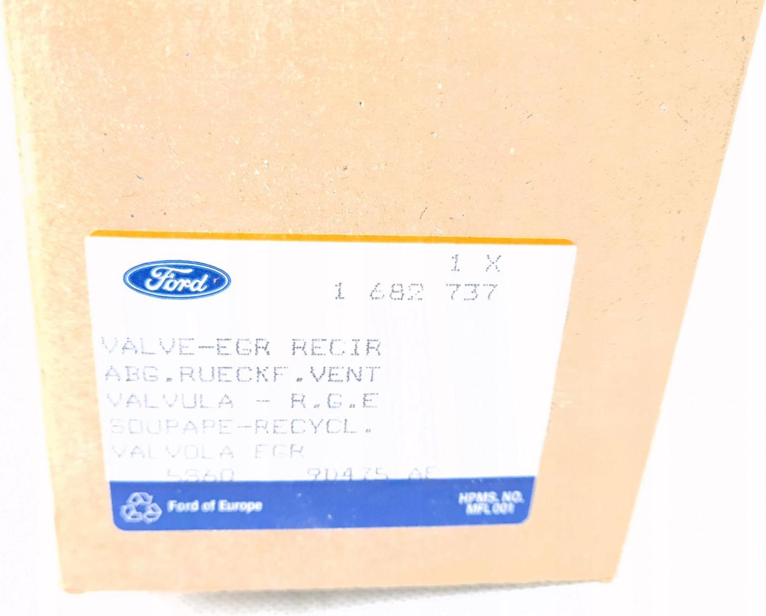 Ford Oe Zawór Egr CMax Fusion Focus Fiesta 1.6 Tdci 1682737 5S6Q9D475Aa ...