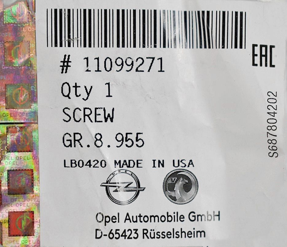 Mechanizm rozrządu Opel Oe Korek Spustu Oleju Skrzyni Biegów M32 F40 ...