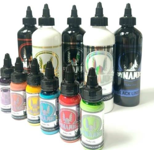 Viking Ink By Dynamic Color Zestaw Tusz do tatuażu 240ml 5szt + 30ml 6szt - Ceny i opinie - Ceneo.pl