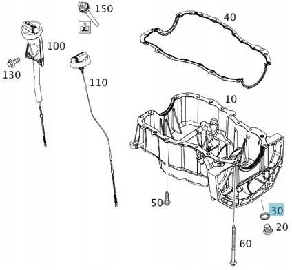 Mercedesbenz Oe Org Uszczelniacz Korka Spustu Oleju Mercedes Om607 ...