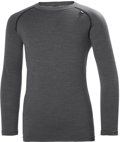 Helly Hansen Junior Base Layer Tops Jr Hh Merino Mid Set Charcoal ...