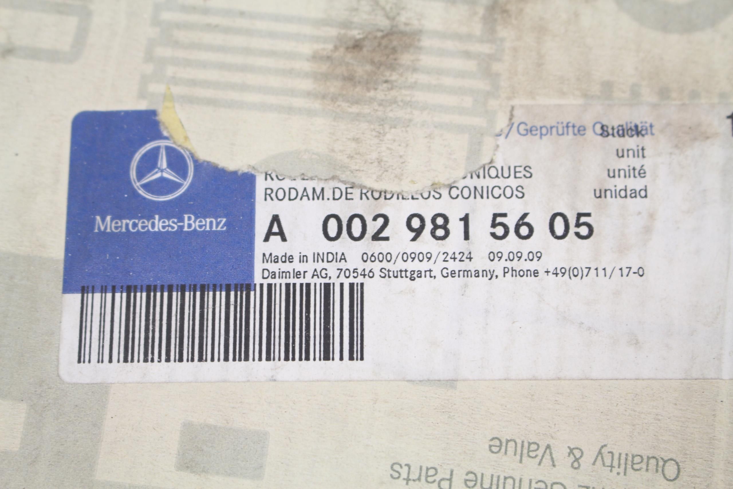 Mercedes Benz Oe Łozysko Koła A0029815605 Skf 331074 A 002 981 56 05 ...