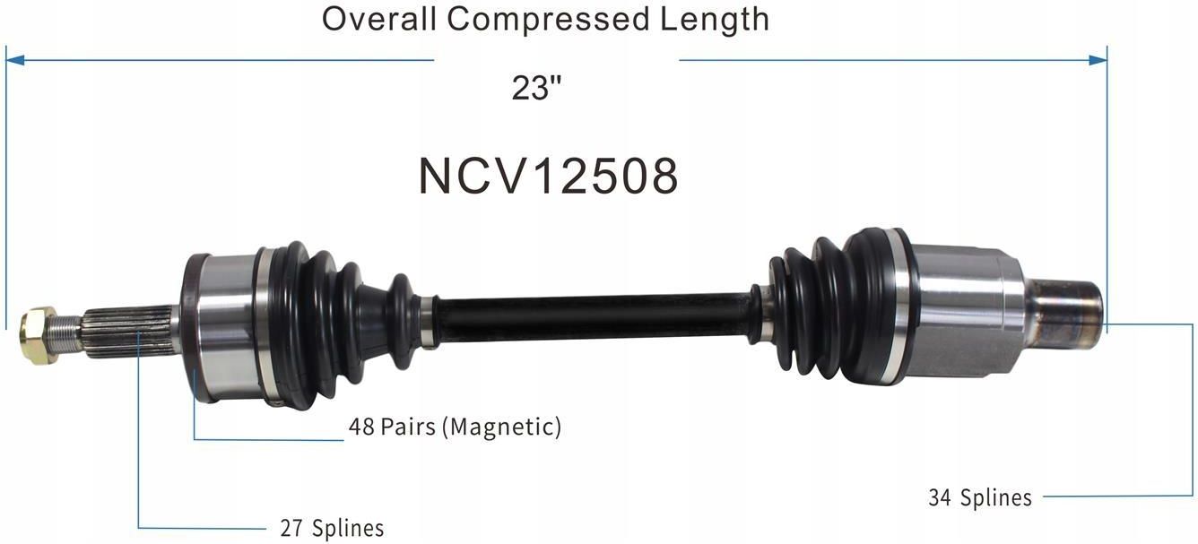 Półoś Gsp Dodge Challenger Awd 17 Półoś Przegub L 12508 Ncv12508 ...