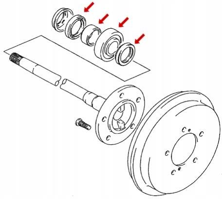 Półoś Febest Łożysko Uszczelniacze Tył Suzuki Vitara 0926935010 09269 ...