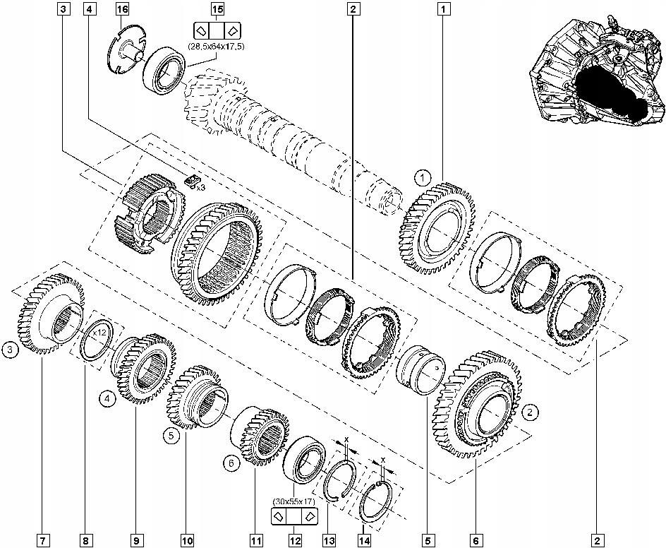 Renault Oe Synchronizator Skrzyni 1 2 B Tl4 Tl8 Dacia 7701476657 ...