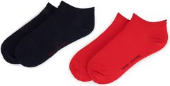 Zestaw 2 par niskich skarpet damskich TOMMY HILFIGER - 343024001 Red ...