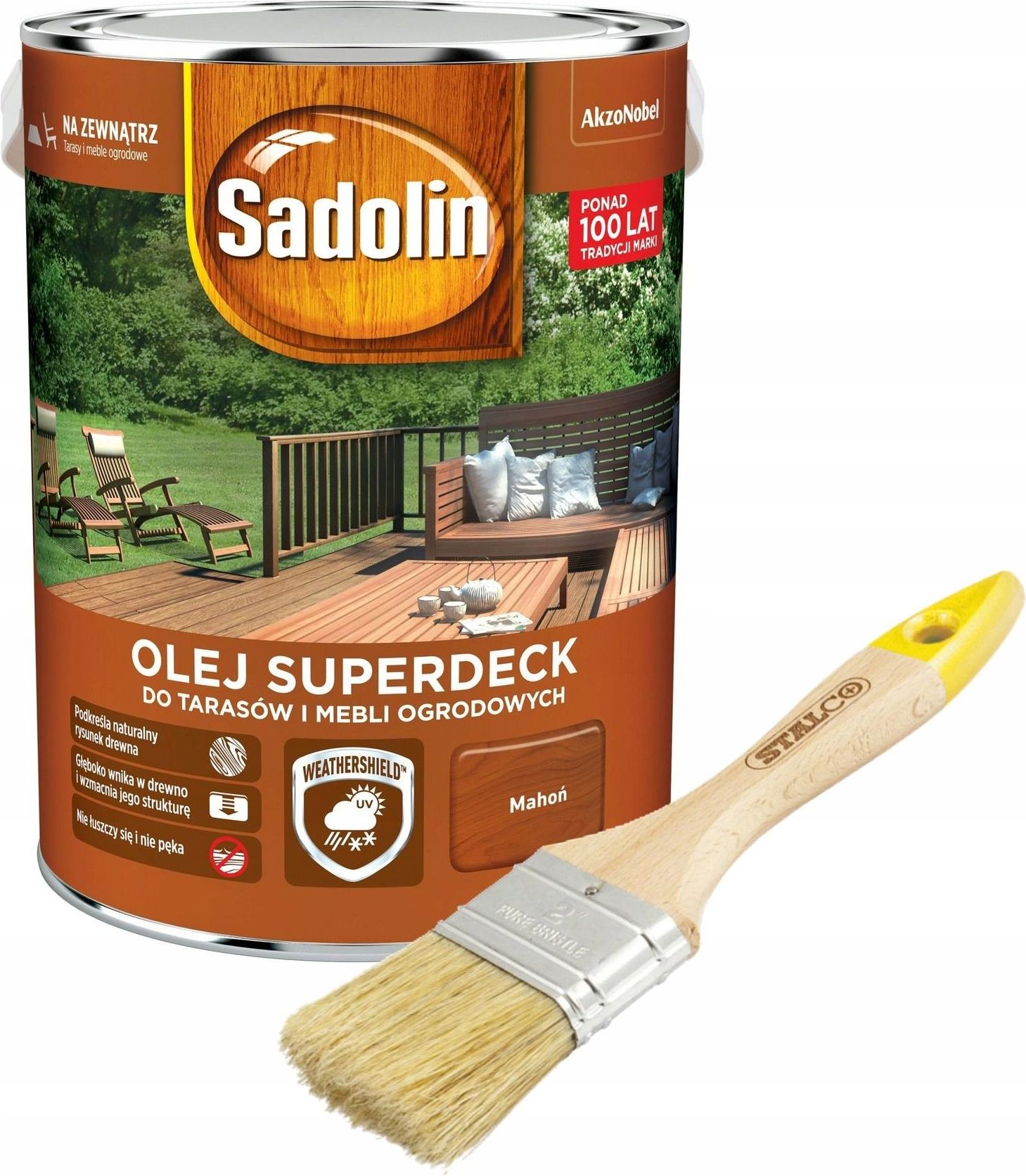 Sadolin Olej Superdeck Do Tarasów Mahoń 5L + - Opinie i ceny na Ceneo.pl