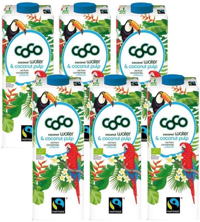 Coco Dr. Martins Woda kokosowa niefiltrowana Fair Trade 6 x 1000 ml Bio ...