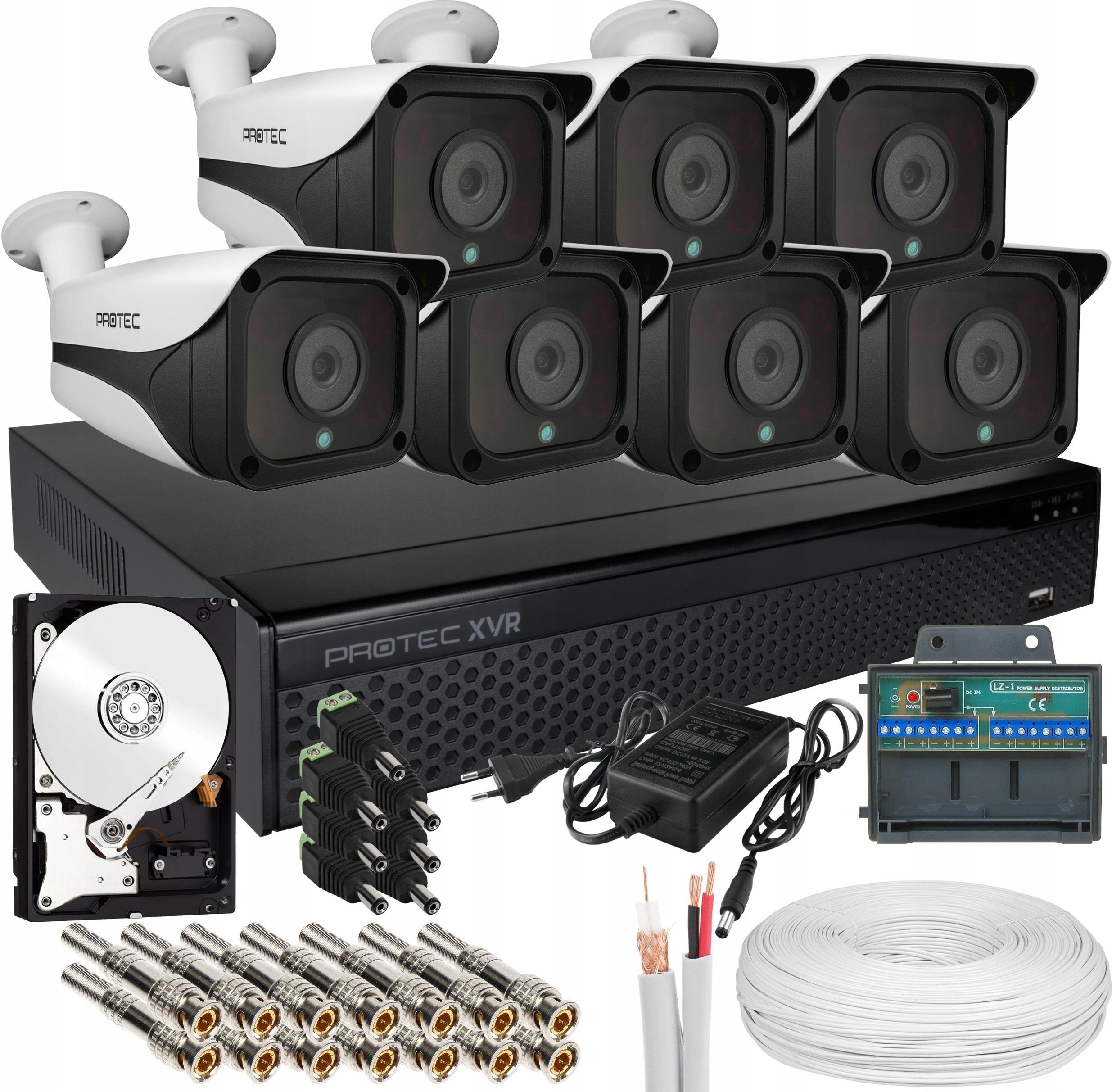 Zestaw do monitoringu Protec Monitoring 7 Kamer Z Ir Idealne Na Zewnątrz Prxvr07T5D - Ceny i ...