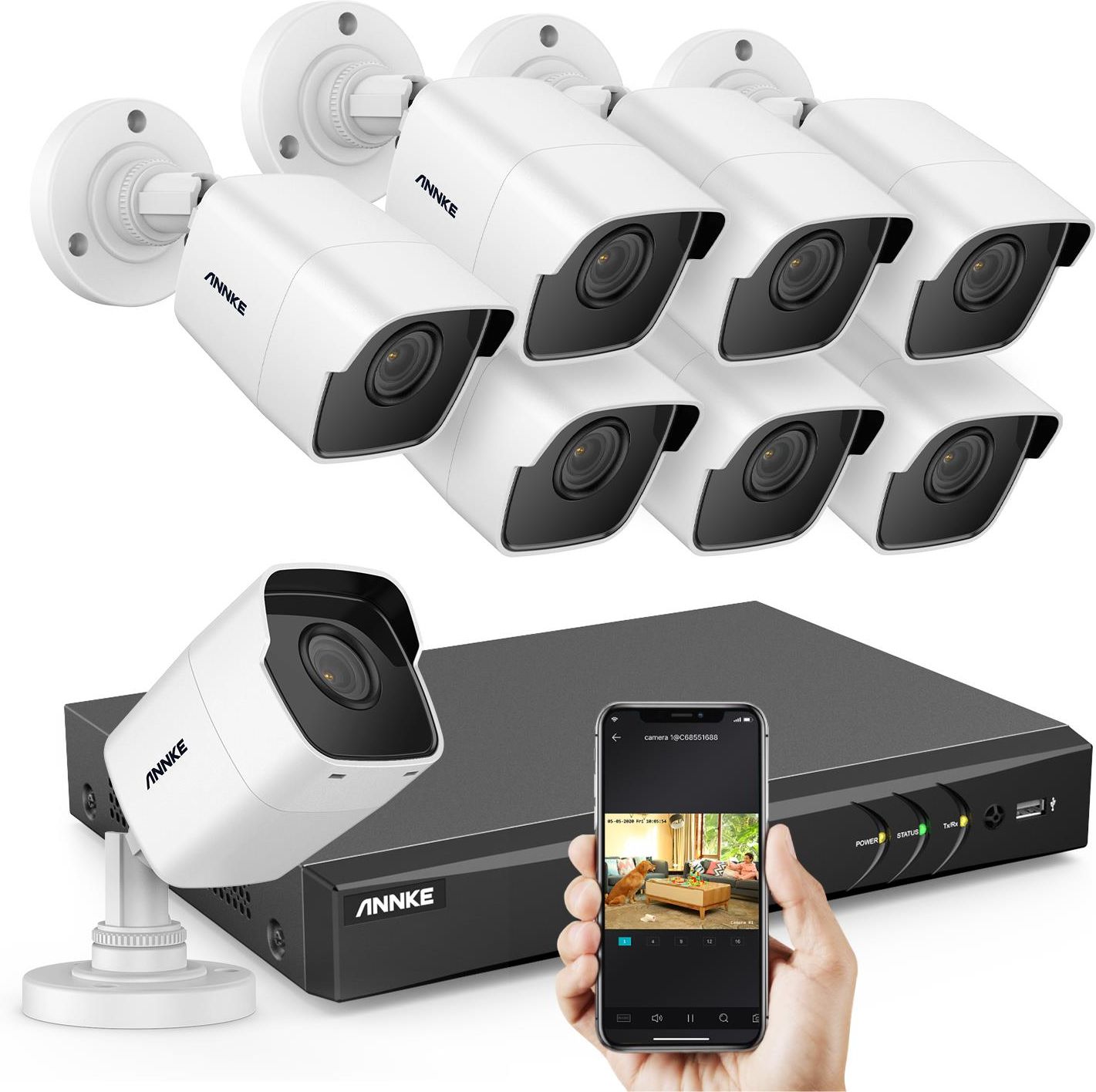 Zestaw do monitoringu Annke System Nadzoru Wideo 8Ch 5Mp ...