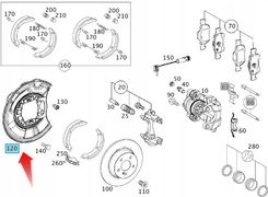Zestaw naprawczy układu hamulcowego Mercedes Benz Oe Tarcz Kotwiczna ...