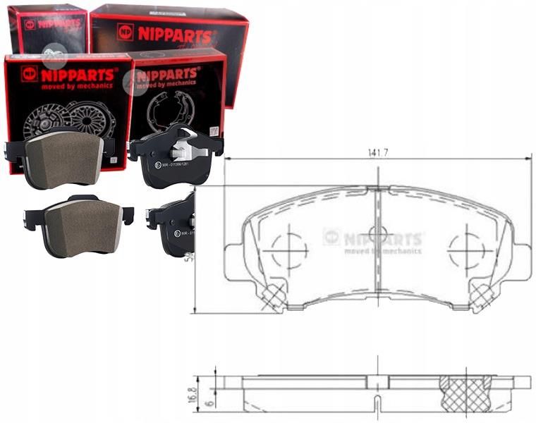 Klocki hamulcowe Nipparts Klocki Hamulcowe Nissan Qashqai 1 5 Dci N ...