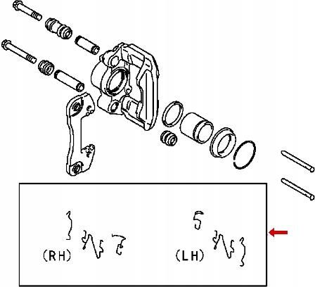 Zestaw naprawczy układu hamulcowego Mitsubishi Oe Reperaturka Zacisku ...
