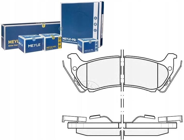 Klocki hamulcowe Meyle Klocki Hamulcowe Mercedes Tył W163 Ml 98 05 025 ...