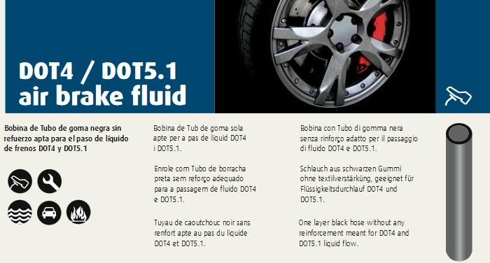 Damia Ribas Wąż Gumowy Płynu Hamulcowego Dot4 5 1 Fi 8 Mm Ctdot4 08 ...