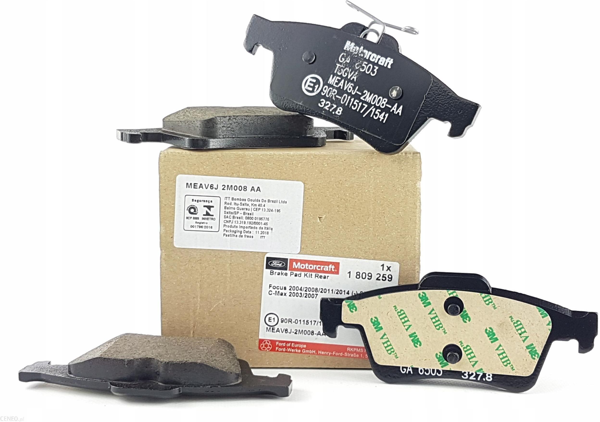 Klocki hamulcowe Ford Oe Ford Focus C Max Klocki Hamulcowe Oe 1809259 ...