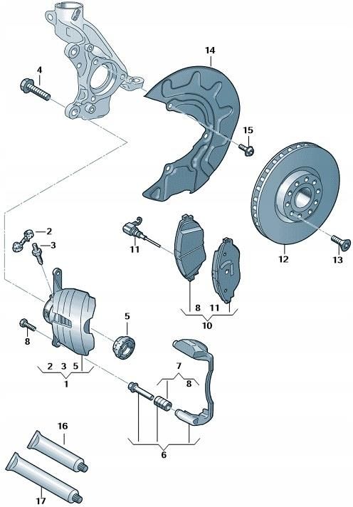 Zestaw naprawczy układu hamulcowego Volkswagen Oe Zestaw Naprawczy ...