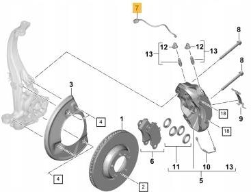 Porsche Oe Czujnik Zużycia Klocków Przód Porsche Cayenne Iii 9Y0907253E ...