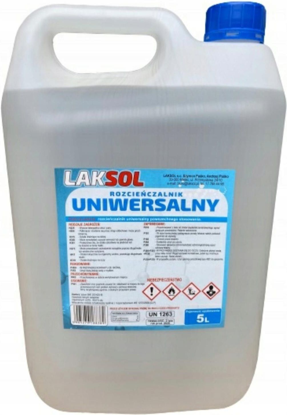 Laksol Rozcieńczalnik Rozpuszczalnik Uniwersalny 15L 3X5L - Opinie i ...