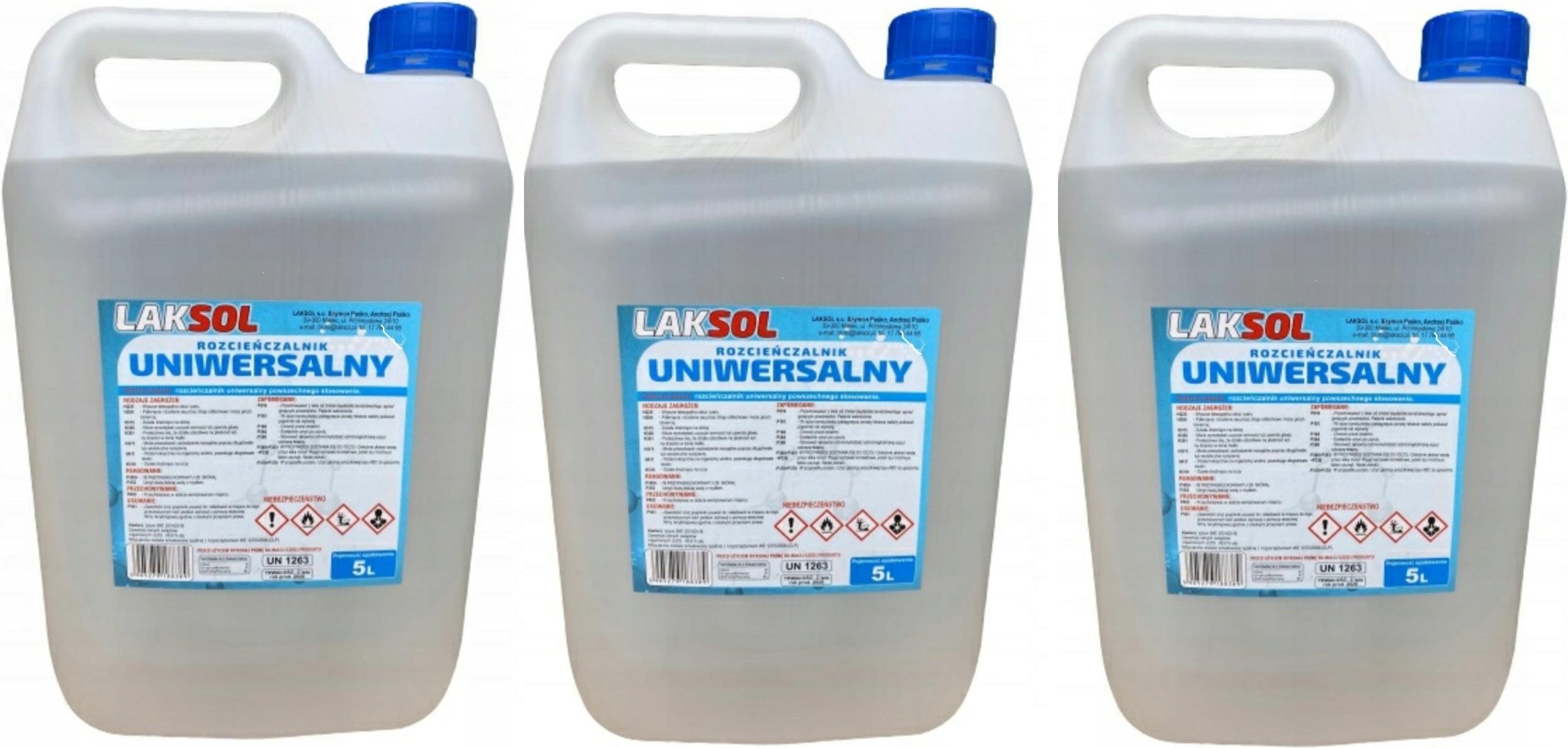 Laksol Rozcieńczalnik Rozpuszczalnik Uniwersalny 15L 3X5L - Opinie i ...