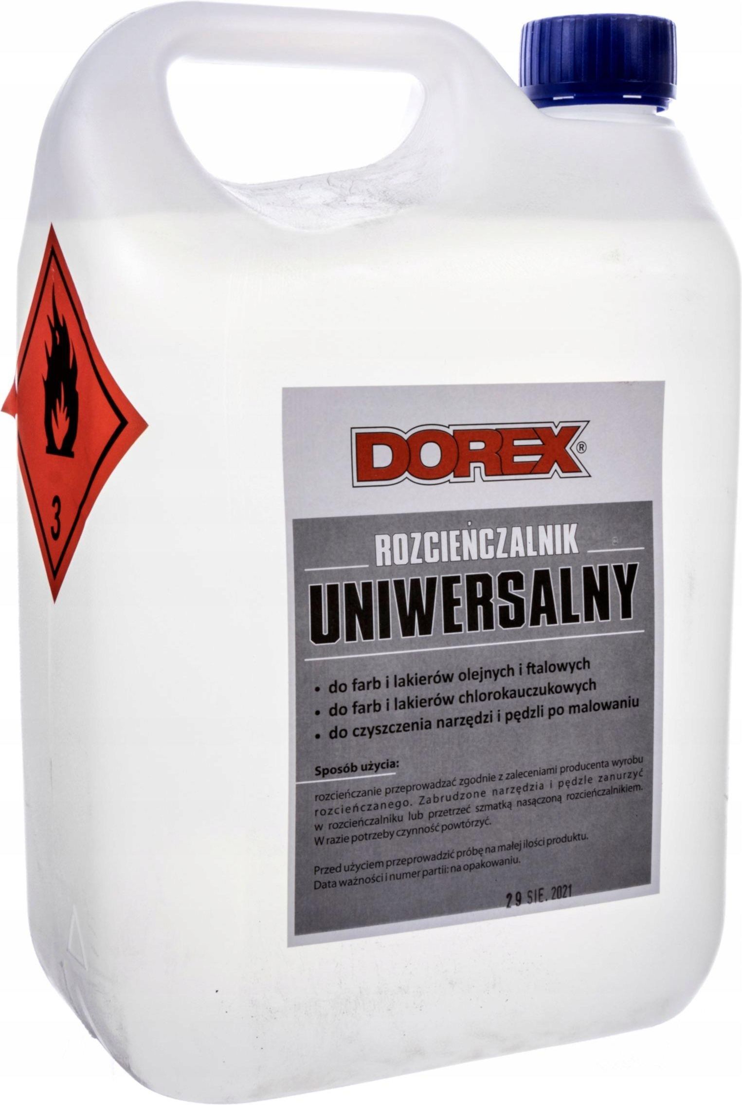 Dorex Rozcieńczalnik Rozpuszczalnik Uniwersalny 5L - Opinie i ceny na ...