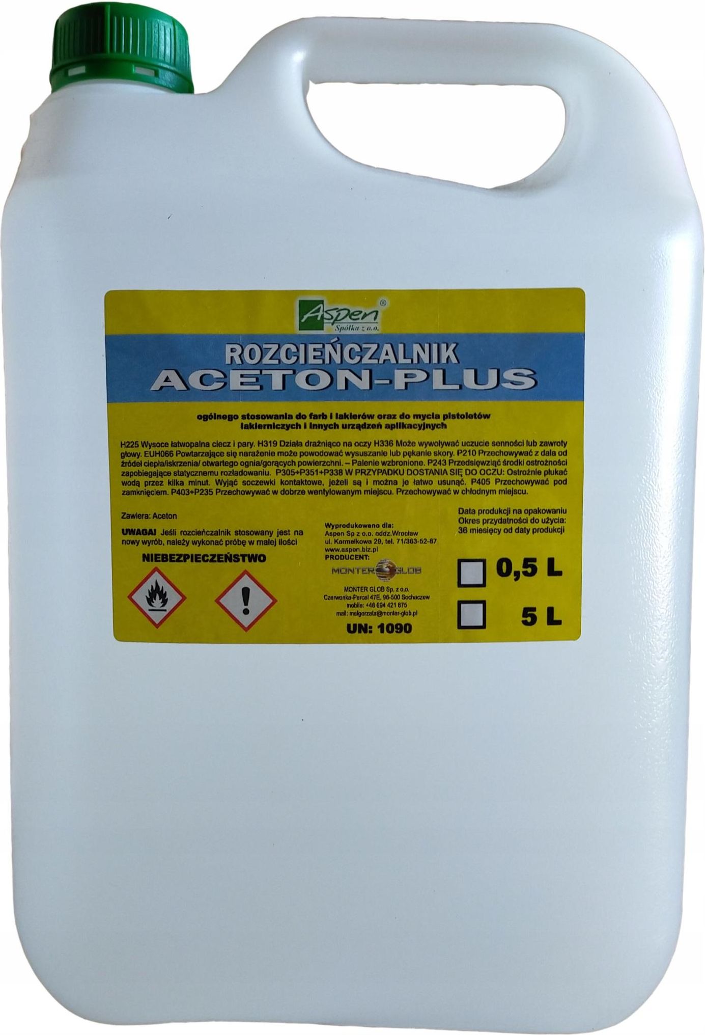 Aspen Rozcieńczalnik Aceton-Plus 5L - Opinie i ceny na Ceneo.pl