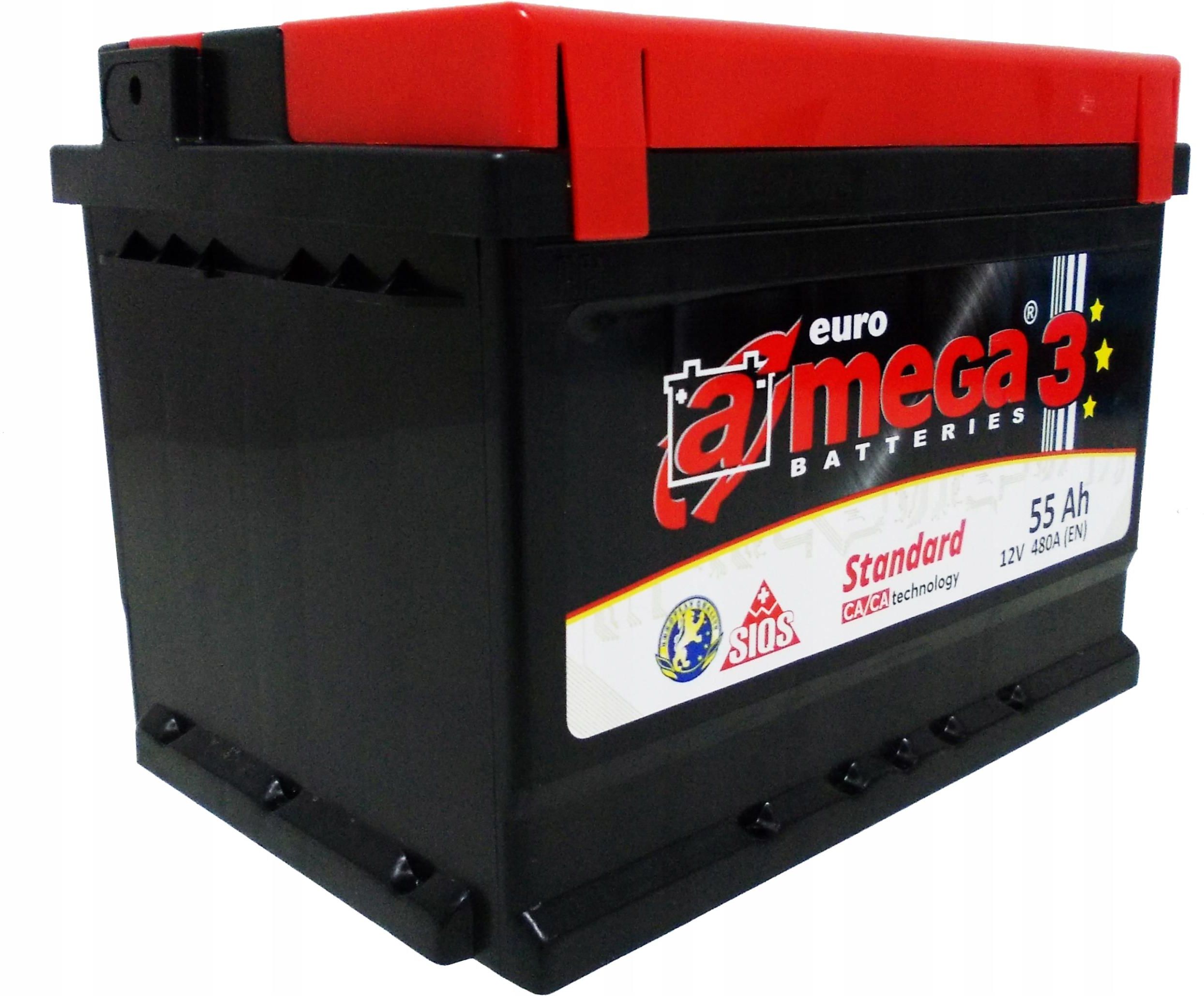 Megatex Akumulator Amega Standard M3 12V 55Ah 480A 6Ст 55 А3 - Opinie i ...