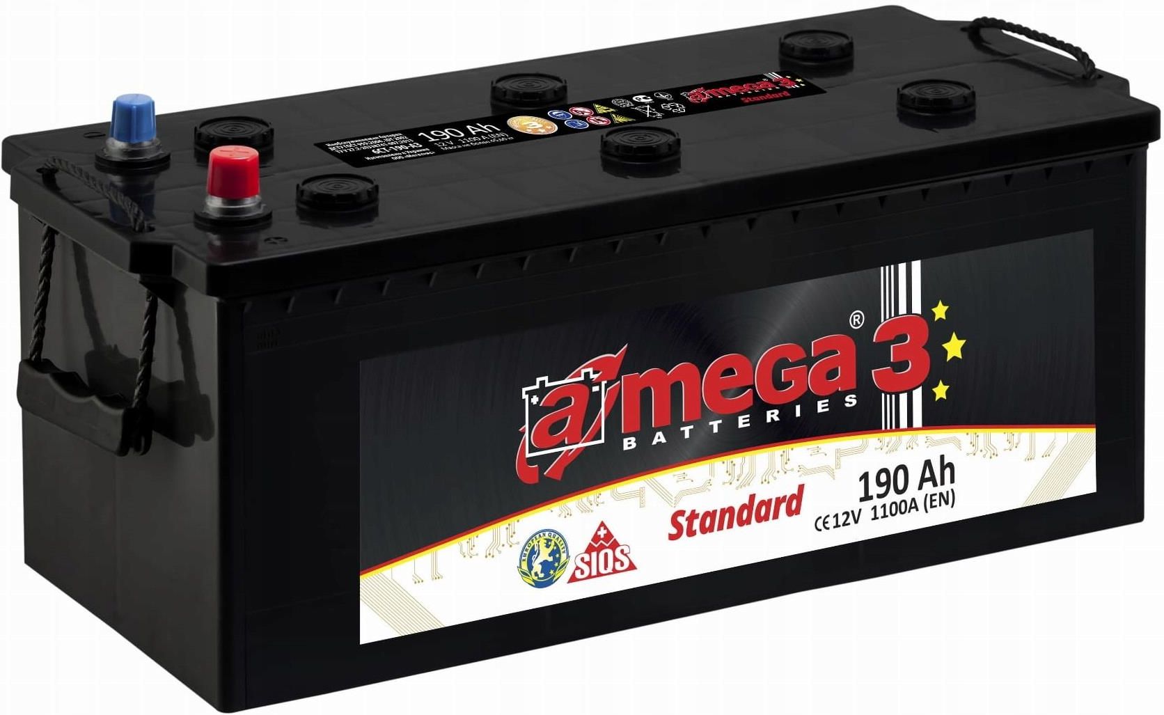 Megatex Akumulator Amega Standard M3 12V 190Ah 1100A 190Amega3 - Opinie ...