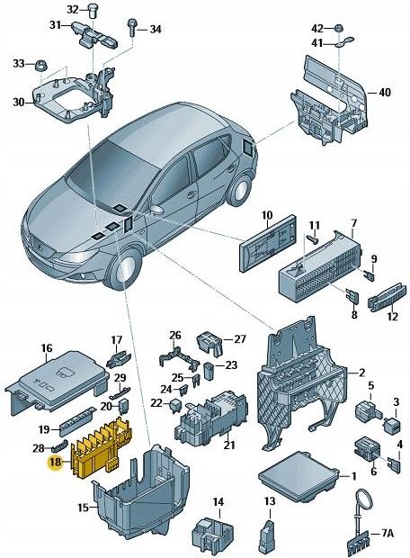 Seat Oe Główne Gniazdo Bezpiecznika Skoda Vw Audi 6C0937550C - Opinie i ...