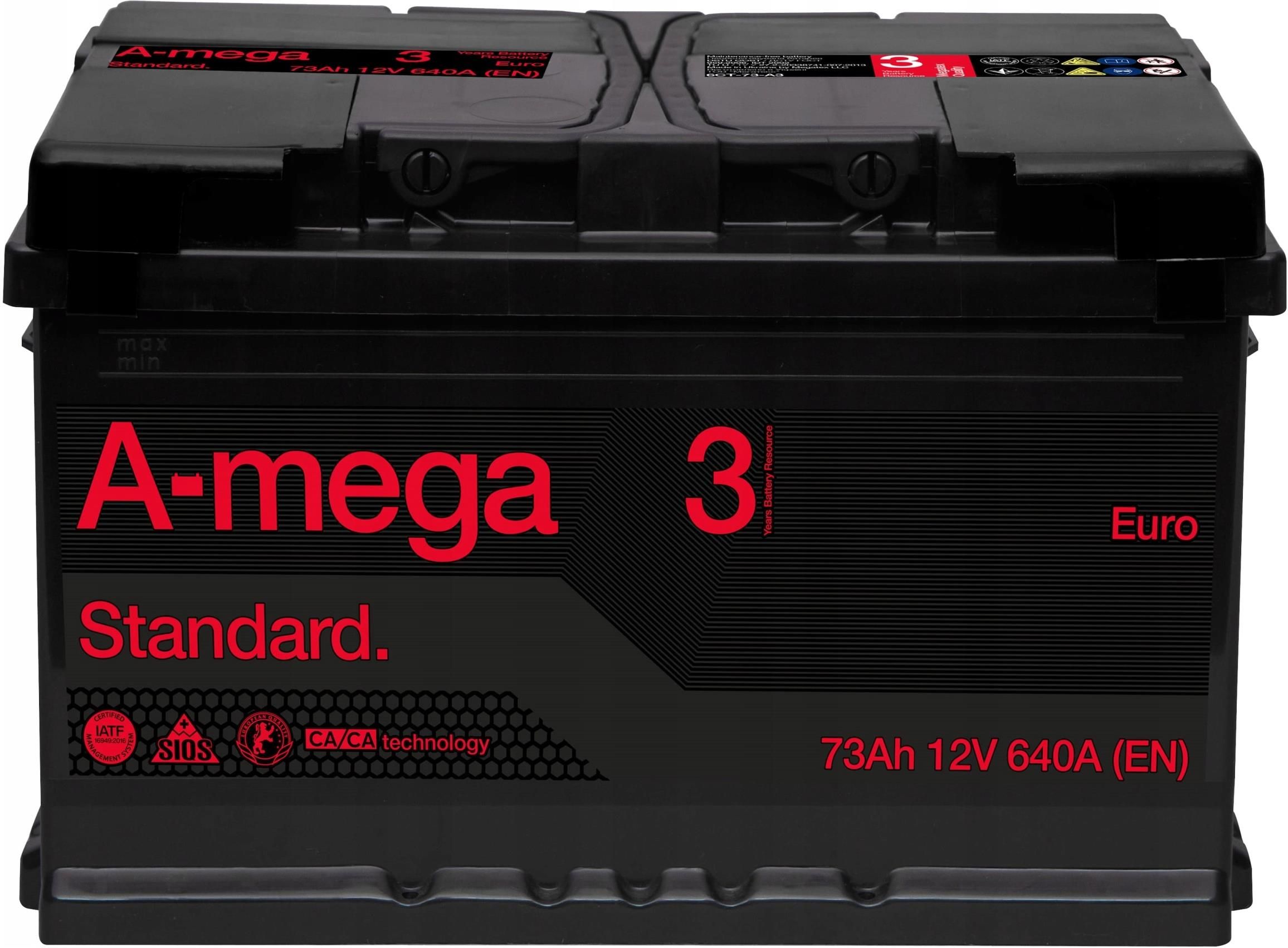 Amega Akumulator Standard M3 73Ah 640A P Plus 6Ст 73 А3 - Opinie i ceny ...
