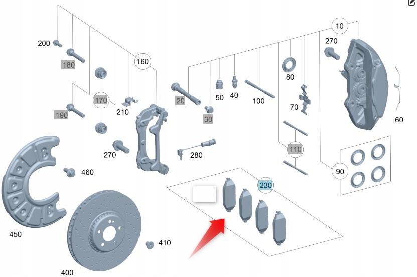 Klocki hamulcowe Mercedes Benz Oe Klocki Hamulcowe Mercedes Glc C253 ...