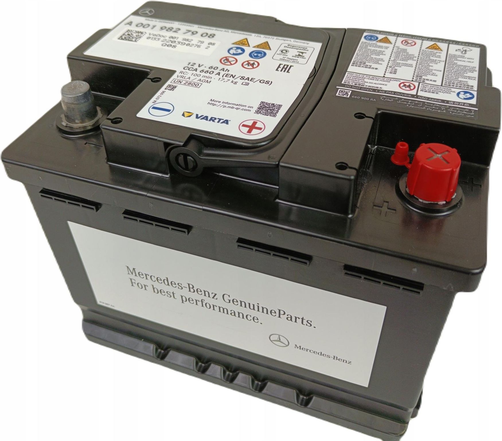 Mercedes Benz Oe Akumulator Mercedes Varta Oryginał Agm 60Ah 660A A 001 ...