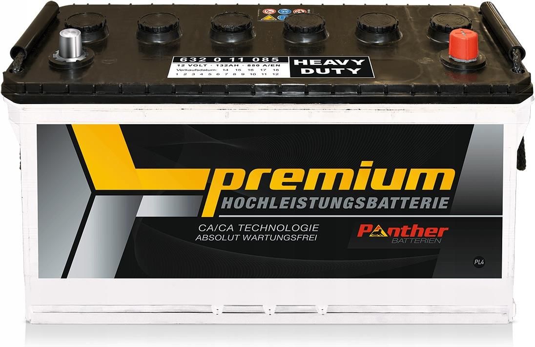 Panther Batterien Akumulator 63211 12V 132Ah 850A John Deere 632 11 ...