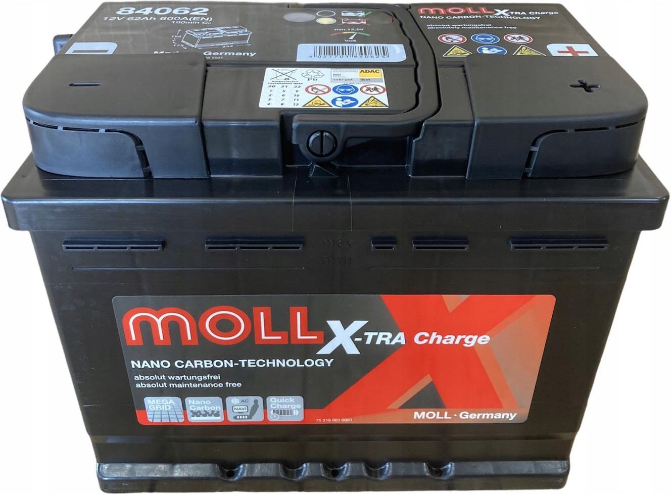 Moll Akumulator X Tra Charge 62Ah 600A 84062 - Opinie i ceny na Ceneo.pl