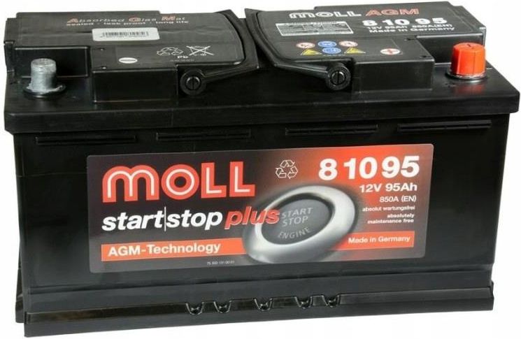 Moll Akumulator 12V 95Ah 850A P Plus Start Stop Agm 81095 - Opinie i ...