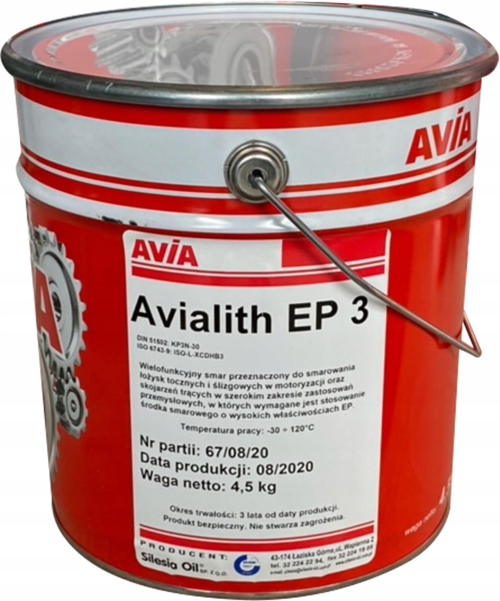Smar Łożyskowy Avia Avialith Ep 3 4,5Kg - Opinie i ceny na Ceneo.pl