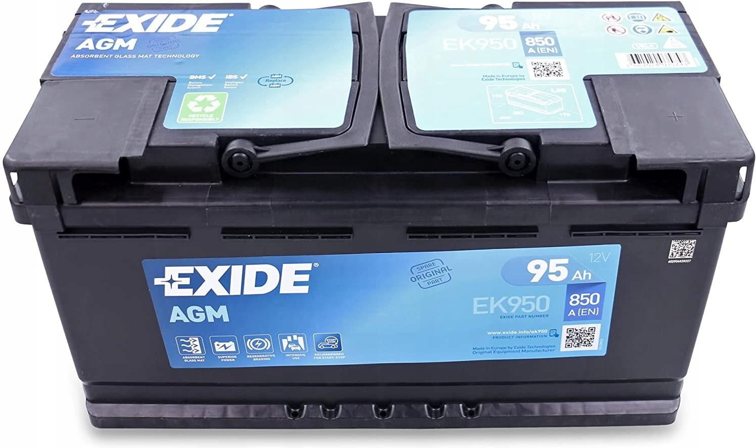 Exide Akumulator Agm 95Ah 850A Agm95Ss - Opinie i ceny na Ceneo.pl
