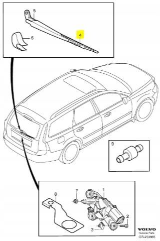 Volvo Pióro Tylnej Wycieraczki V50 31250094 - opinie i ceny na Ceneo.pl