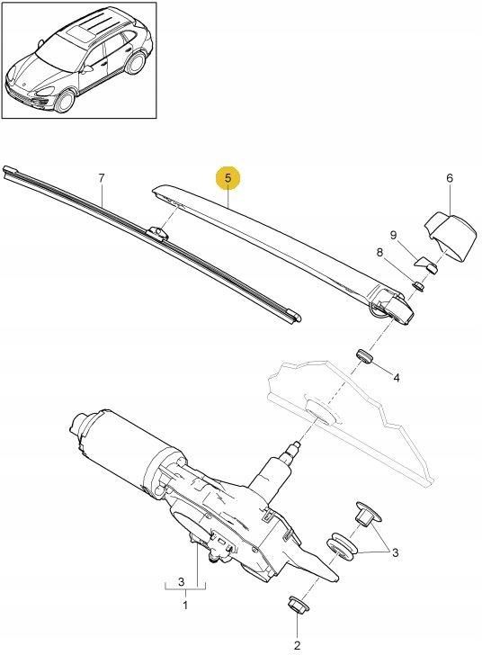Porsche Ramię Wycieraczki Porsche Cayenne 95862804000 - opinie i ceny ...