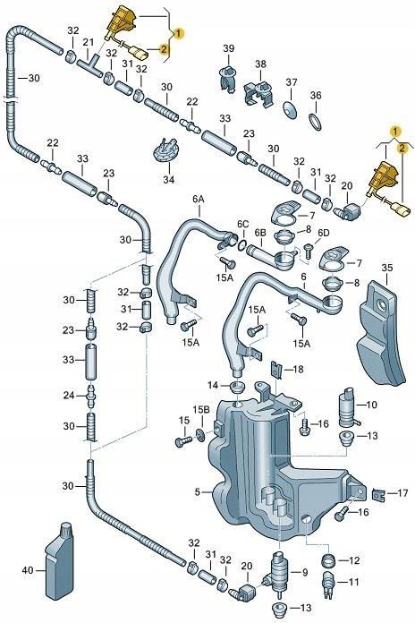 Volkswagen Oe Dysza Spryskiwacza Vw Phaeton Aso 3D0955986B - Opinie i ...