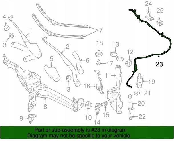 Wycieraczka samochodowa Mercedes Benz Oe Przewód Płynu Spryskiwaczy ...