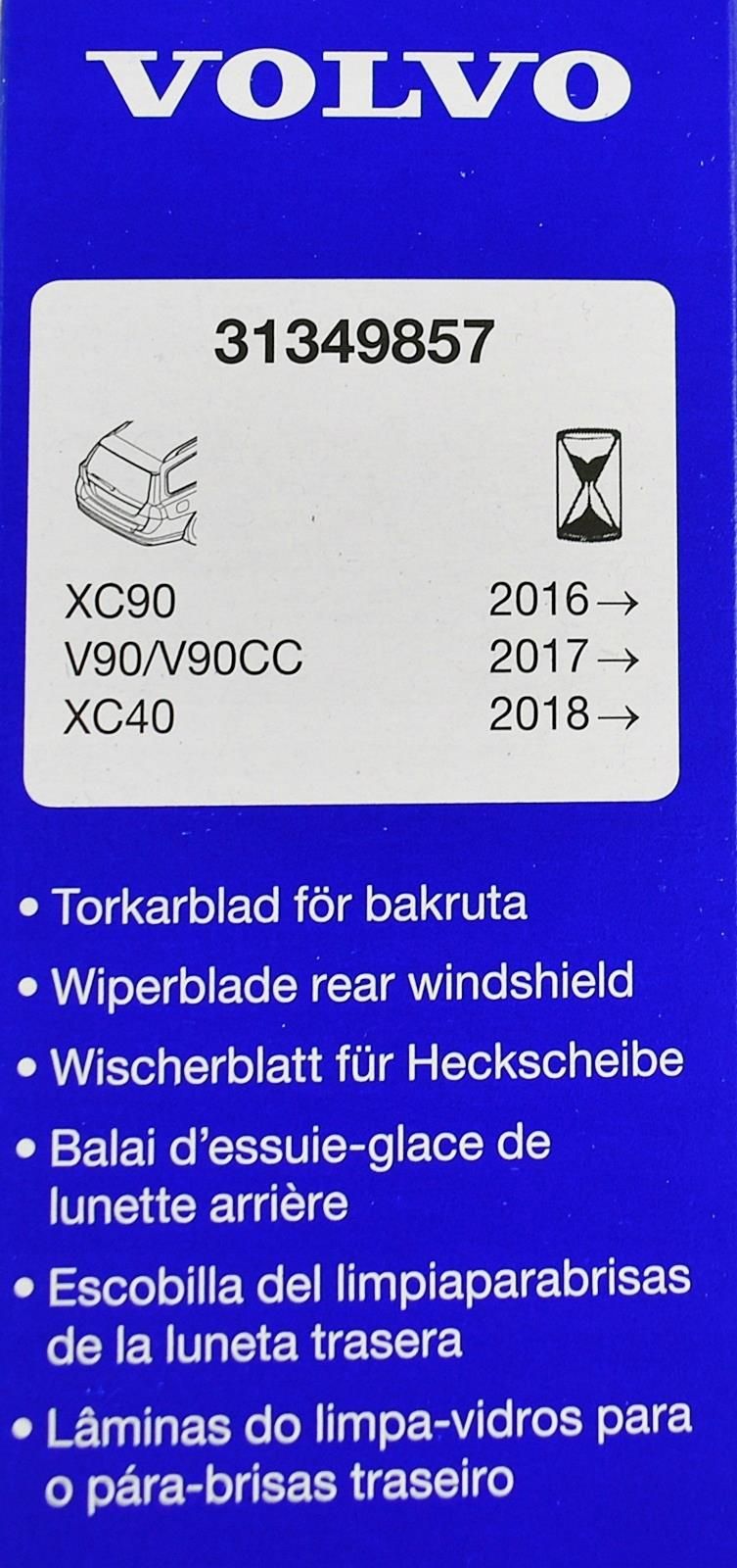 Wycieraczka samochodowa Volvo Oryginalne Oe Oe Volvo Pióro Wycieraczki ...
